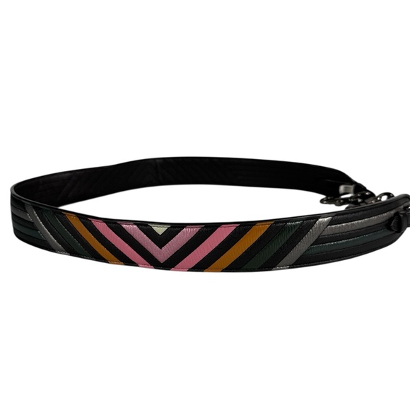 Coach | Bags | Coach Guitar Strap Purse Leather Colorblock Wide ...